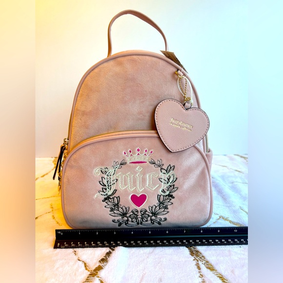 Juicy Couture | Bags | Juicy Couture Backpack Pink Diamond Velour ...
